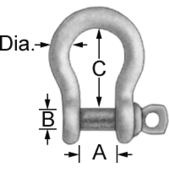 Shackle/ G209/ 5/8''/ Crosby